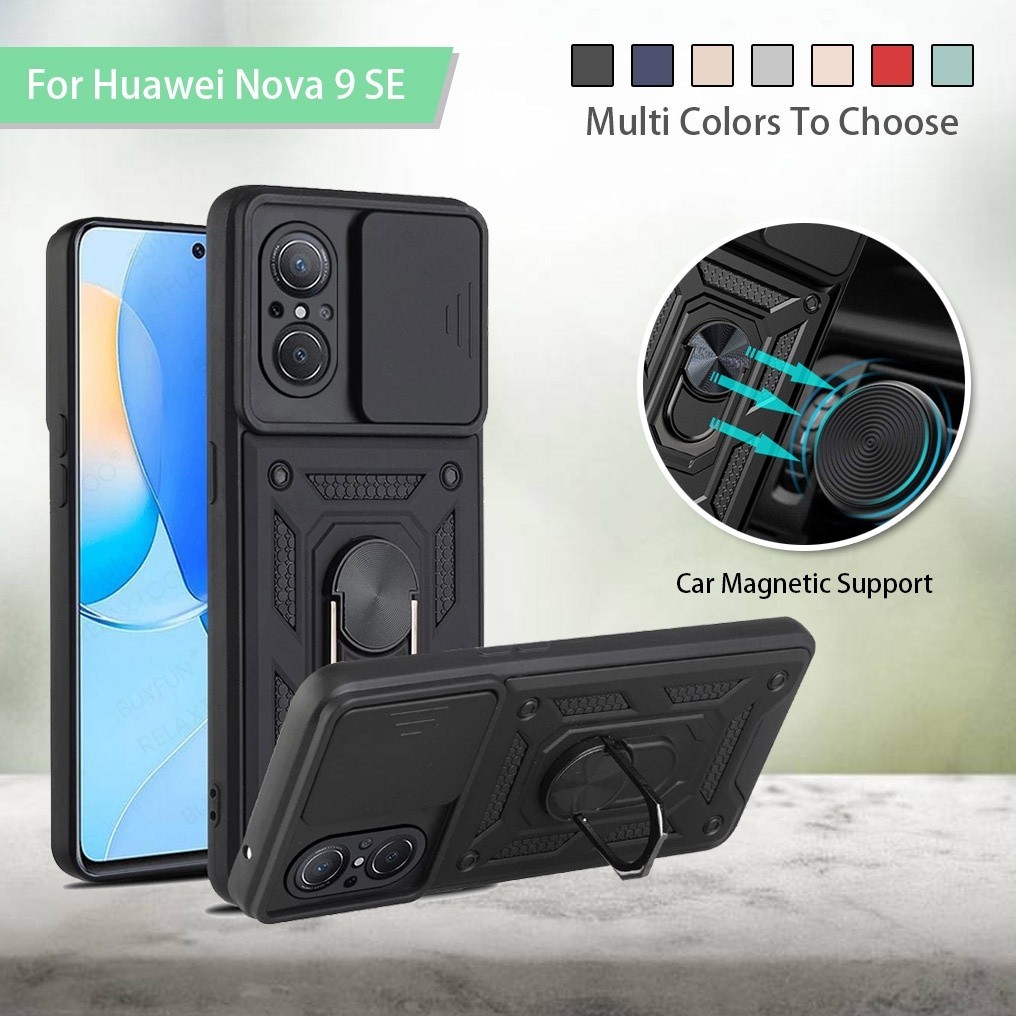 Case For Huawei Nova 9 SE Nova9 Pro 5G 4G Case Shockproof Armor Ring Bracket Hard Back Cover For ...