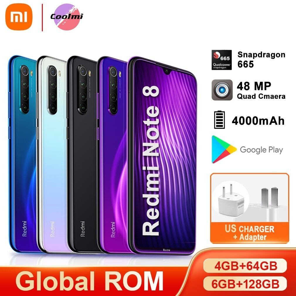 LOOK NEW Xiaomi Cellphone Redmi Note 8 Smartphone Snapdragon 665 48MP ...