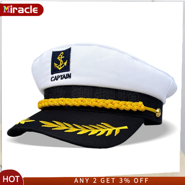 Glory Navy Hat Yacht Military Hats Boat Ship Sailor Captain Adjustable ...