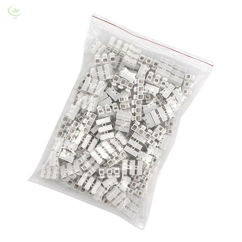 100 Pieces CH-2 Spring Wire Connectors Electrical Cable Clamp Terminal ...