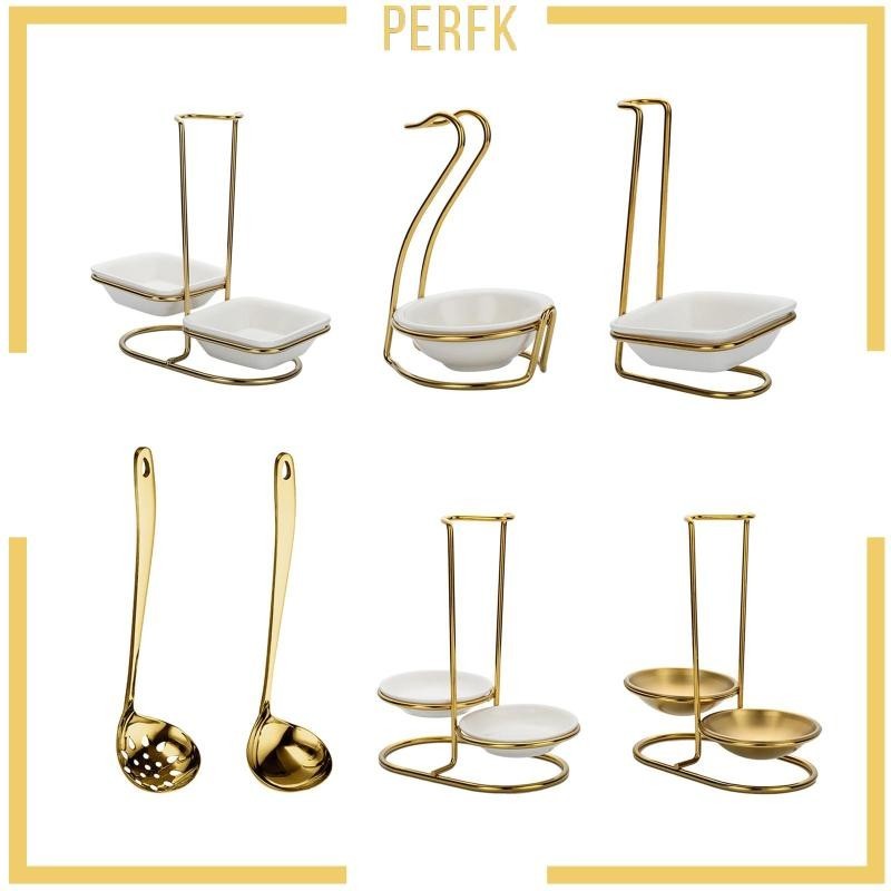 [Perfk] standing spoons Rest Ladle Holder Slotted spoon Rest Holder for ...
