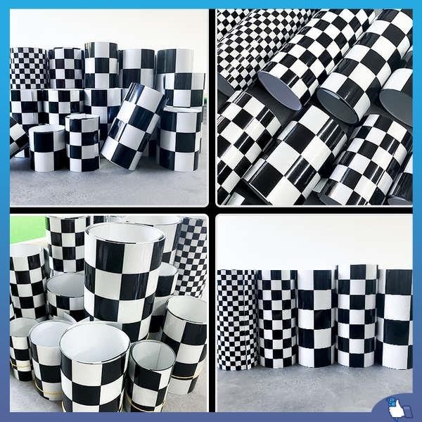 sticker paper carbon sticker for motorcycle Plaid car stickers ...