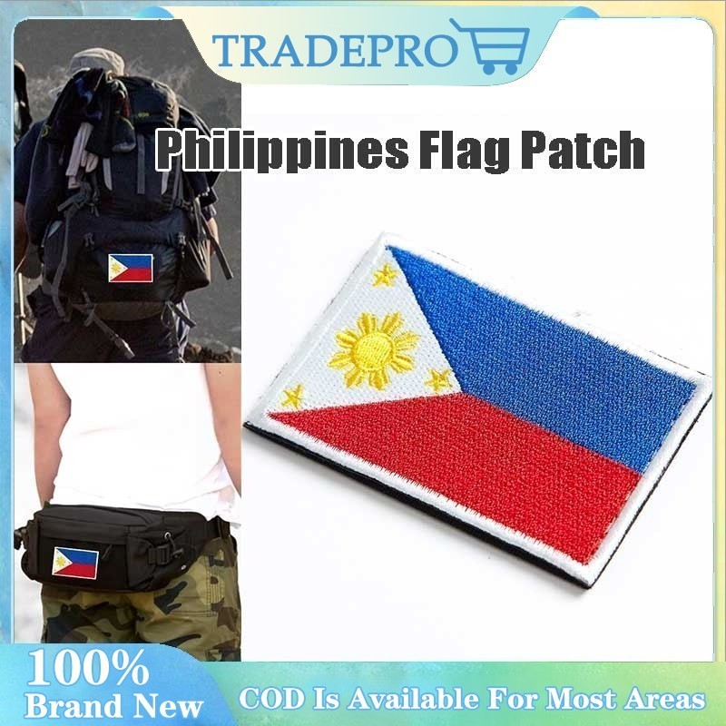 1pcs Philippine Flag Patch Philippines Flag Patch Embroidery Pinas Bandera - 3inches x 2inches ...