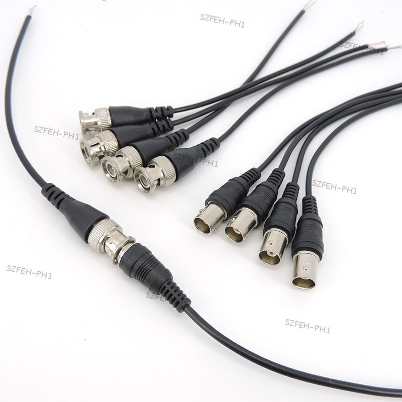 Bnc Male Female Cable Shielding Plug Connector Pure Copper Jumper Q9 Monitoring Coaxial Signal