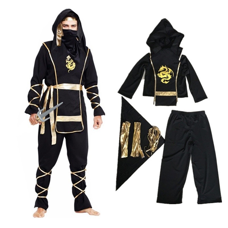 Adult Ninja Costume Cosplay for Men Halloween Parent-child costume ...