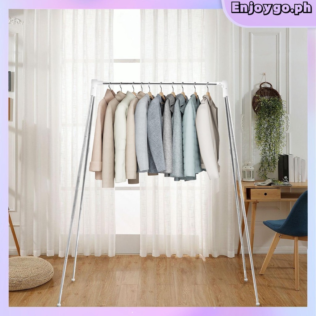 Travel Garment Rack Stainless Steel Foldable Clothing Rack Retractable ...