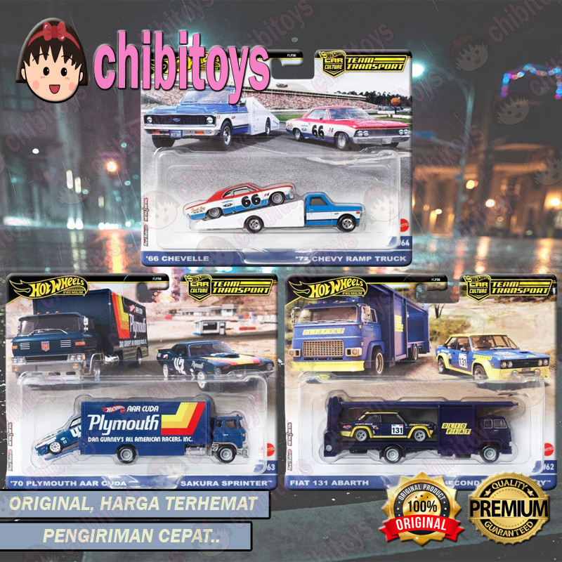 Hot Wheels Premium Team Transport Lot A 2024 66 Chevelle 72 Chevy Fiat ...