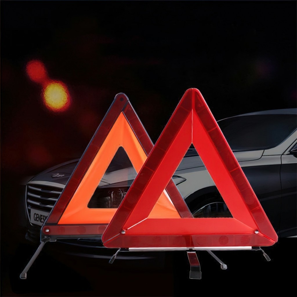 G6264 Danger Warning Sign, Convenient Folding Reflective Triangle ...