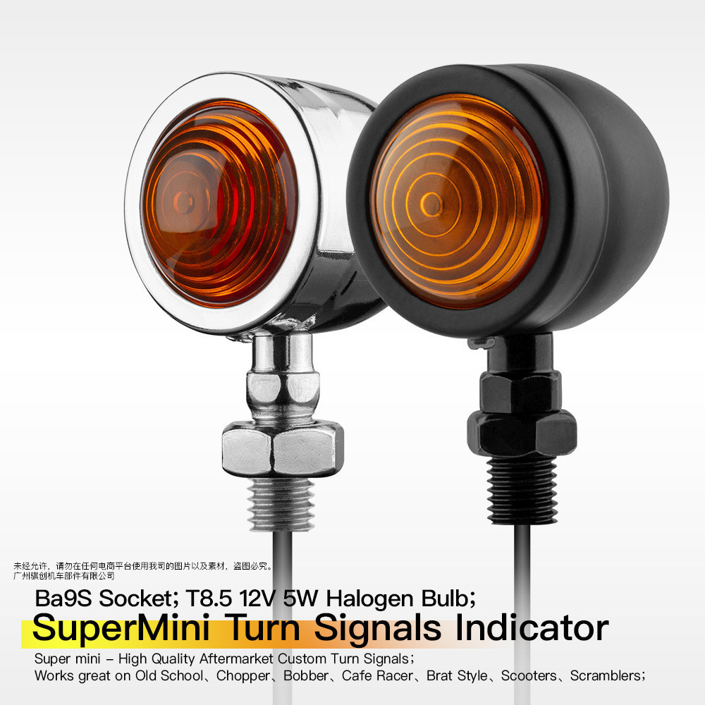 Harley Retro Motorcycle Accessories Old School Single Line Mini Round ...