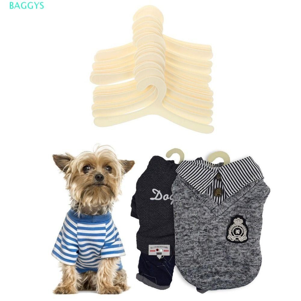BAGGYS Pet Hangers, Plastic Beige Cat Clothes Hanger, Practical Pet ...