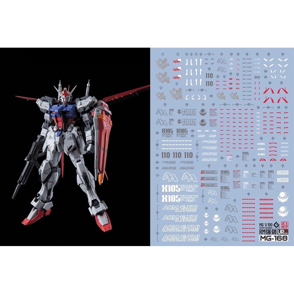 Fluorescence!! HG RG MG PG RE HiRM Robot MS Water transfer decal for detail up (for MG 1/100 Ale ...