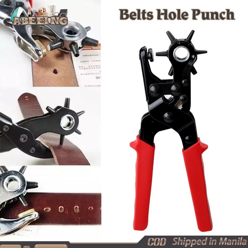 Belt Hole Puncher Strap Leather Hole Puncher Six Sizes Revolving Hole ...