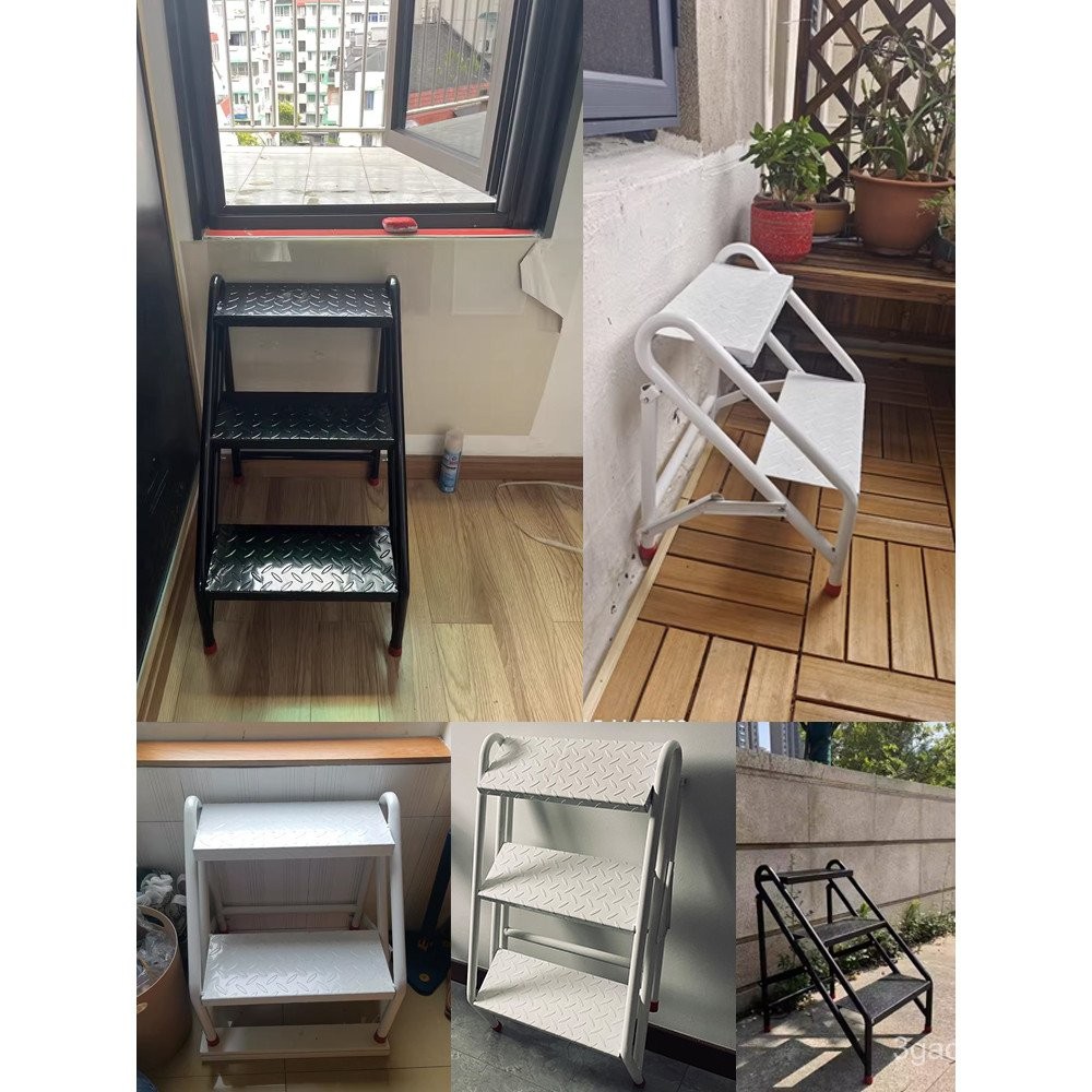 Household Ladder Carbon Steel Folding Stair Ladder Three-Step Ladder ...