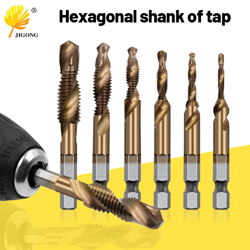 M3 Cobalt Plated High Speed Steel Hexagon Shank Tapping Drill ...