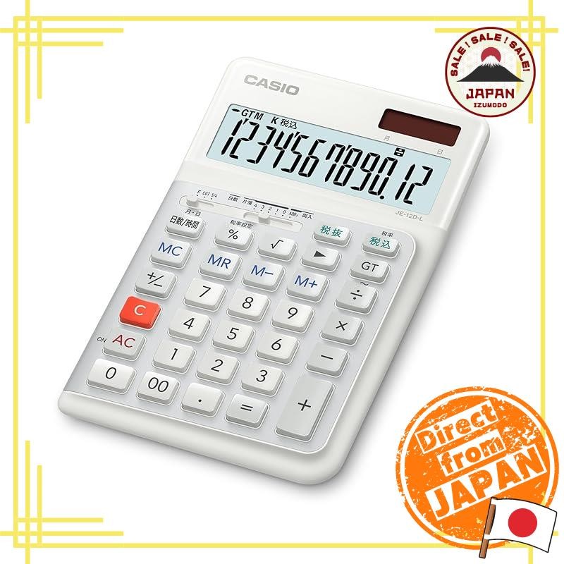 Casio Ergonomic Calculator for Left Hand 12 Digits, Day & Time ...