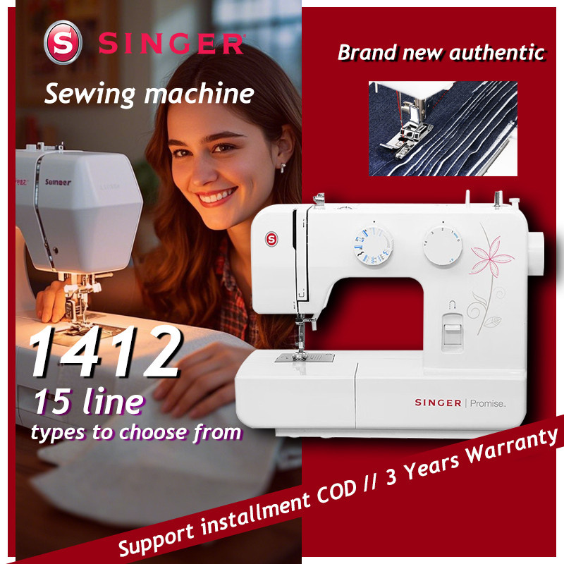 Singer 1412 Sewing Machine 8-Ply Denim 60W Motor 4-Step Locking ...