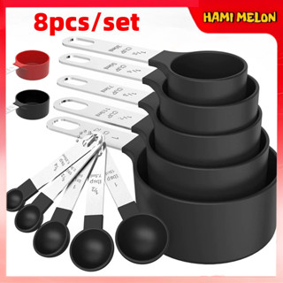 8pcs/10pcs Stainless Steel Measuring Cups Measuring Spoon Kitchen ...