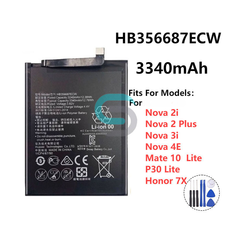 Battery for Huawei Nova 3i /Nova 2i 2 Plus /Nova 4 /Honor 7X/P30 Lit ...