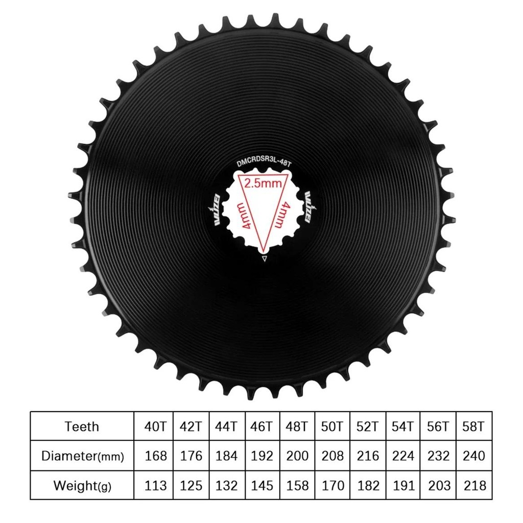 Road Gravel Bike GXP Chainring 4.2mm Offset Narrow Wide Chain ring AERO ...