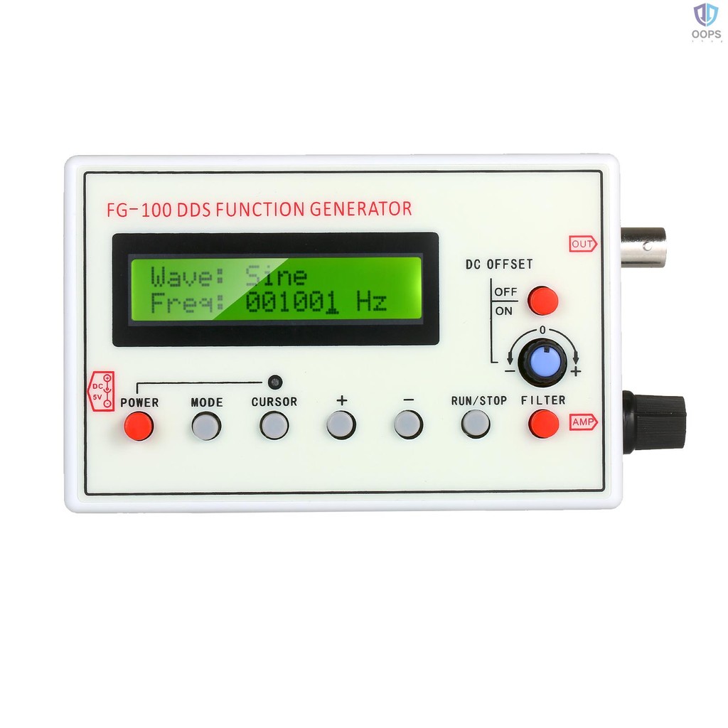 【oopsph】- 1HZ-500KHZ FG-100 DDS Functional Signal Generator Sine Triangle Square Sawtooth ECG ...
