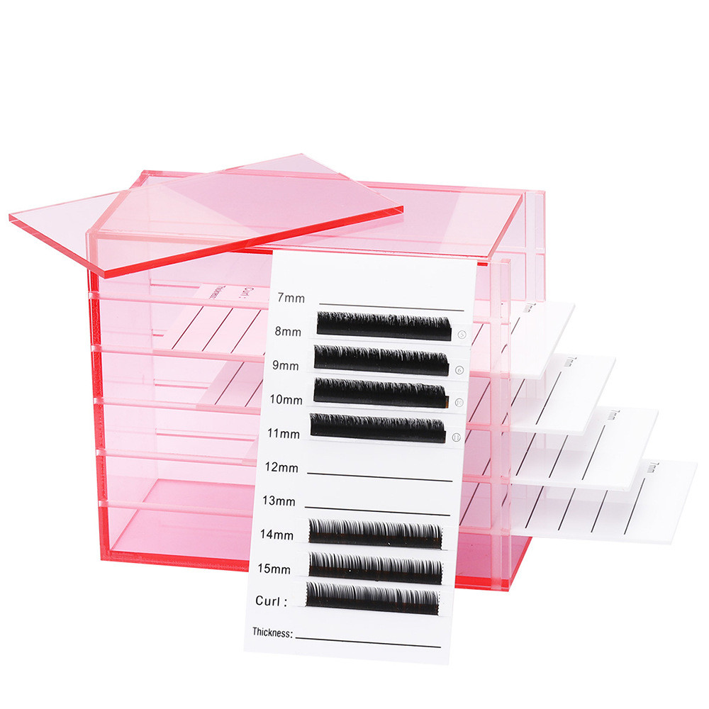 1 5-Layer Acrylic Eyelash Storage Box Camellia Storage Box Beautiful ...