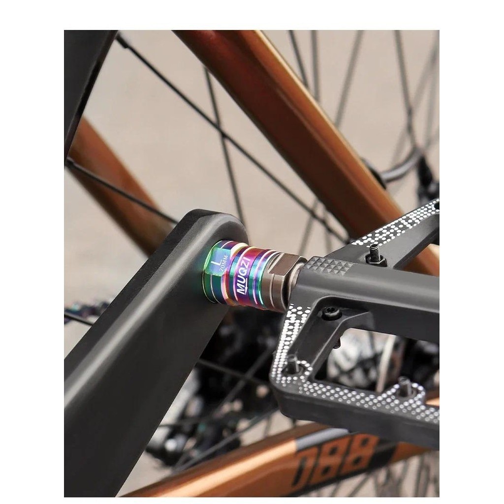 MUQZI Titanium Pedal Extender 20mm For 9/16 MTB Thread Pedal Extender Bike Pedal Extended ...