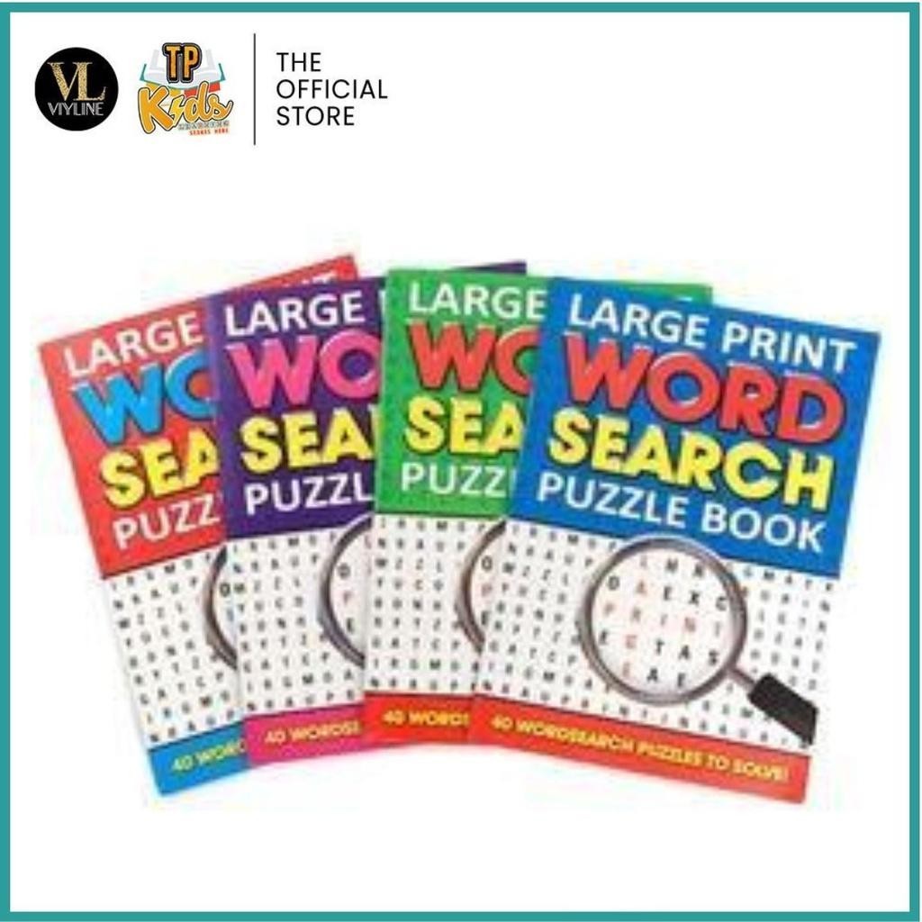 40 Puzzles Large Print Word Search Activity Book | Shopee Philippines