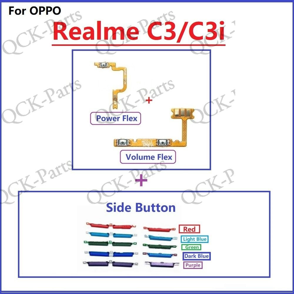 New Switch Key Power On Off and Volume up down Side Button Keys Flex ...