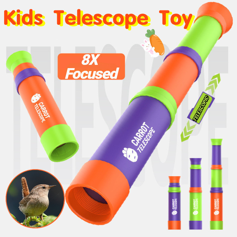Kids Telescope Toy Portable 3D Printing Carrot Telescope Toys 8x ...