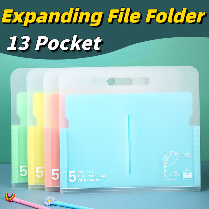 A4 Folder File Organizer Expanding File Folder Multi-layer Document ...