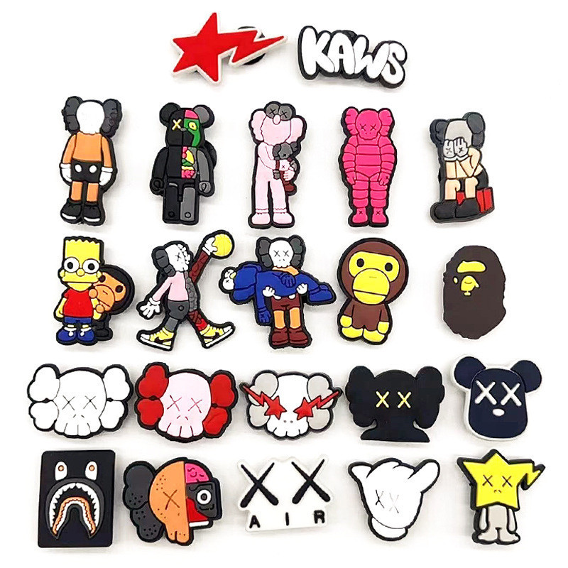 【Can be selected】Kaws Series Shoe Decorations Crocs Charms for Clogs ...