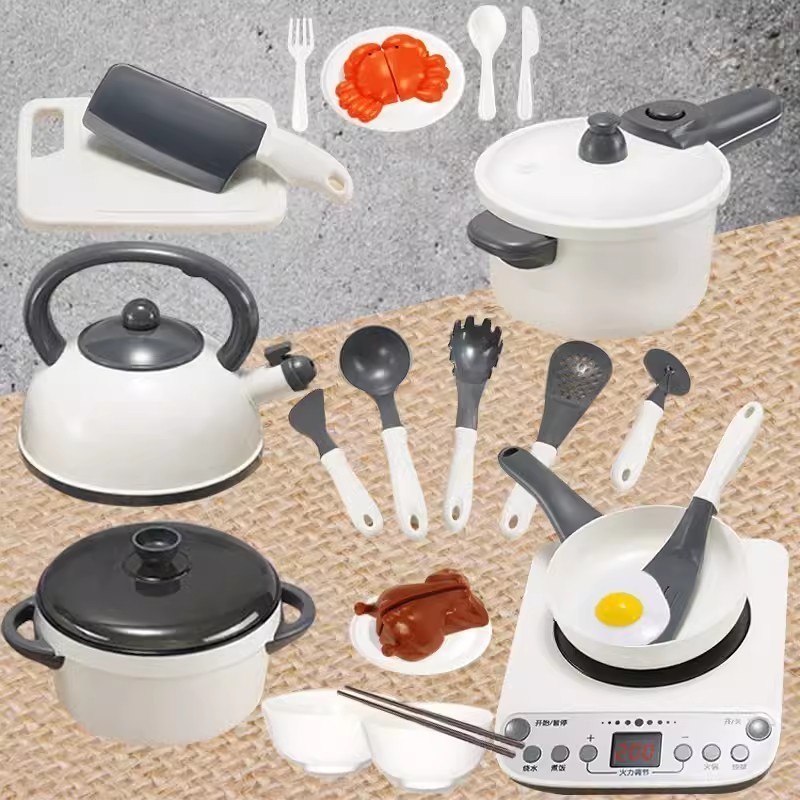 kitchen induction cooker toys set cooking Food Cookware Kids Pretend ...