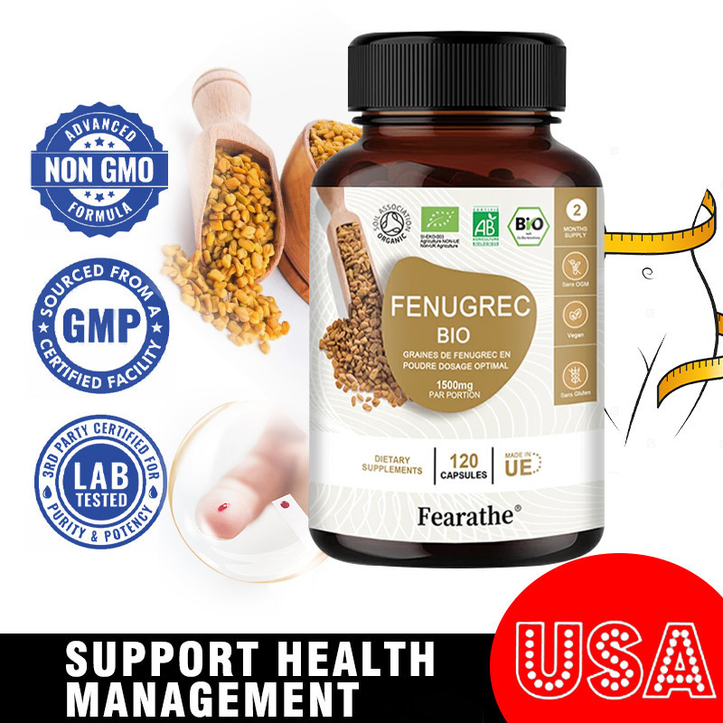 Fenugreek Capsules 1500 mg for improving digestion, supporting overall ...