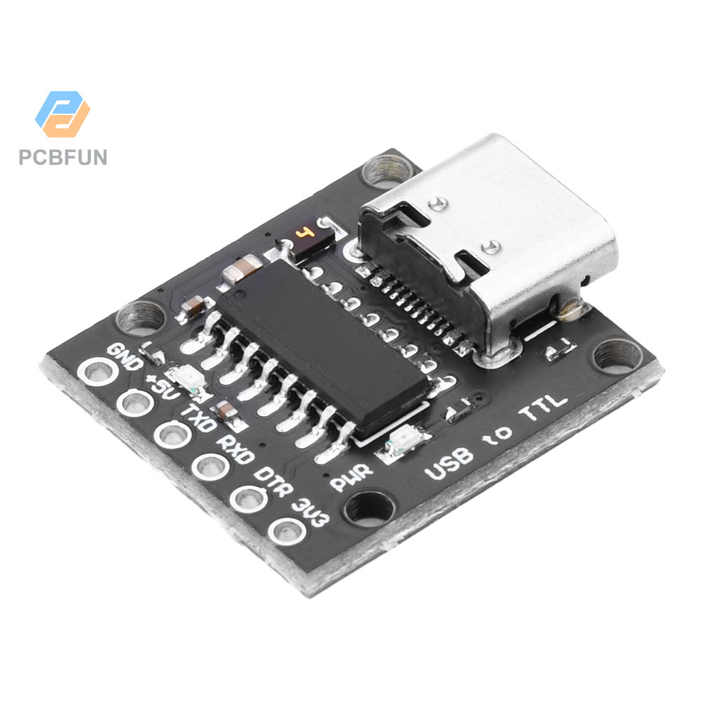 Pcbfun 5/10pcs USB to TTL Module CH340E/CH340C/CH9340C Serial Converter Downloader TYPE-C ...