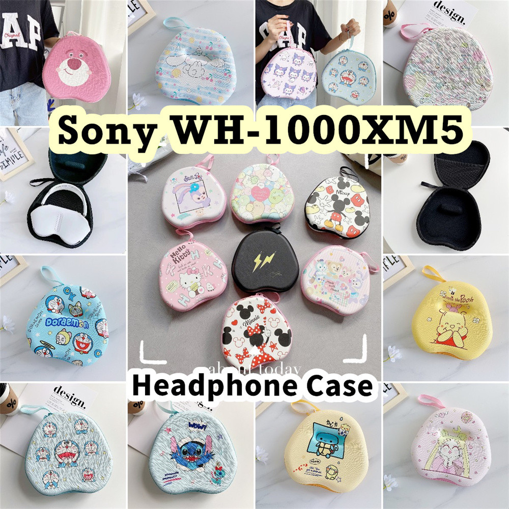 For Sony WH-1000XM5 Headphone Case Cute Cartoon Headset Earpads Storage ...