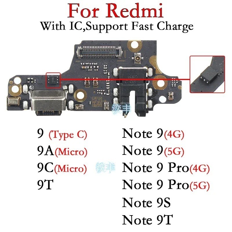 Usb Dock Connector Charger Port for Xiaomi Redmi Note 9 9A 9C 9T 9S Pro ...