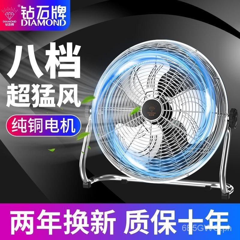 Diamond Brand Electric Fan Industrial Strong Floor Fan Large Wind ...