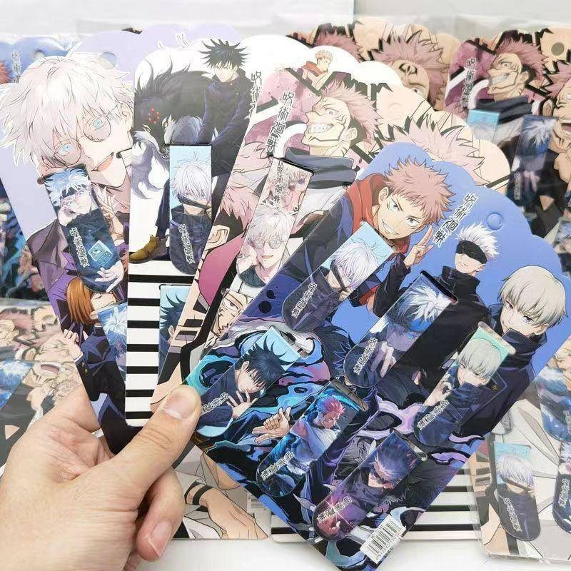 6Pcs/Set Jujutsu Kaisen Magnetic Bookmark Cute Anime Gojou Satoru ...