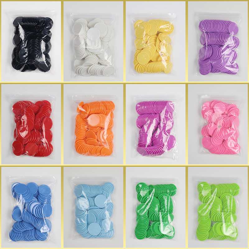 100pcs Colorful Circular Points Coin Children's Exchange Coin Creative ...