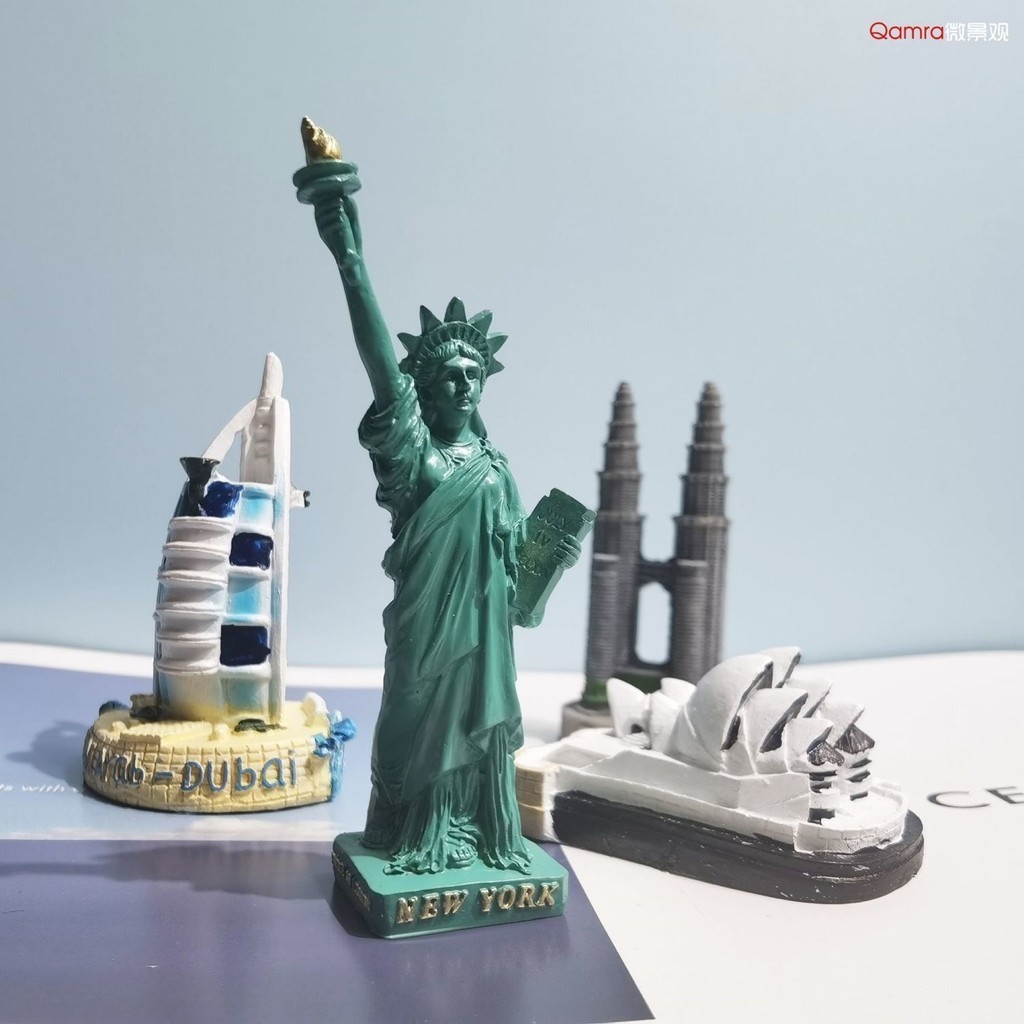 World Building Famous Model Resin Ornaments Statue of Liberty Gemini ...