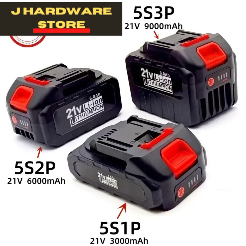 JOUSTMAX 21V rechargeable lithium-ion power tool battery 3000mAh ...