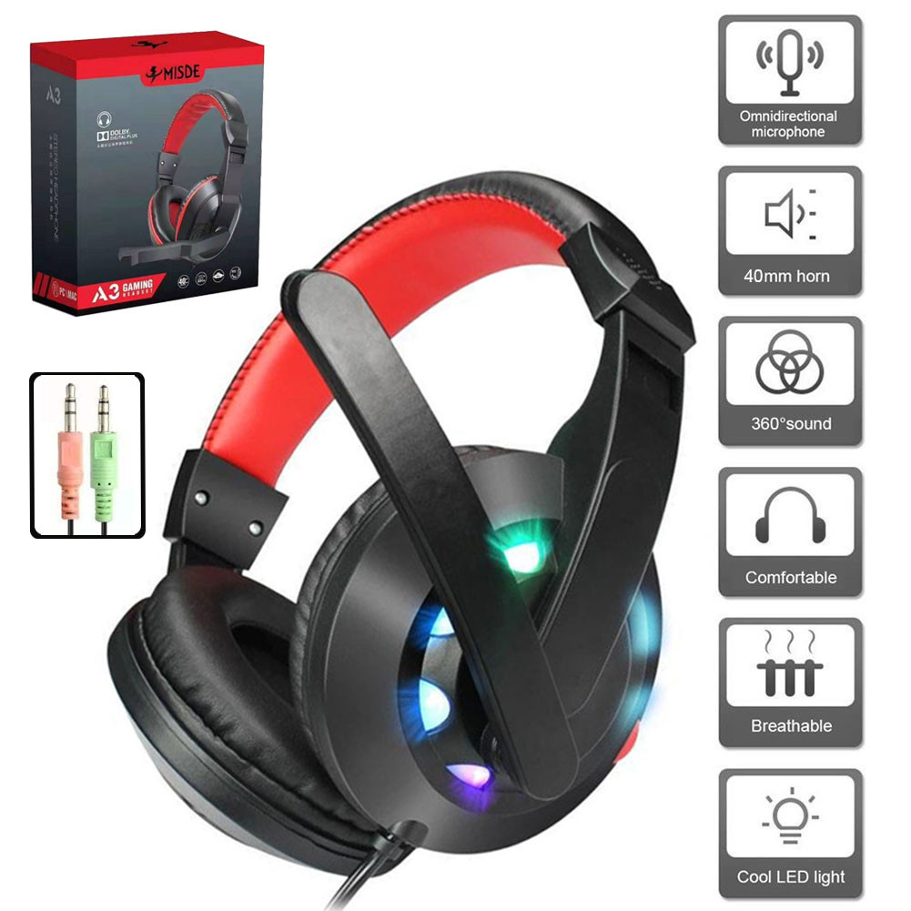 A65/A3 Headset Gaming Headset RGB Stereo Headphone For Computer with ...