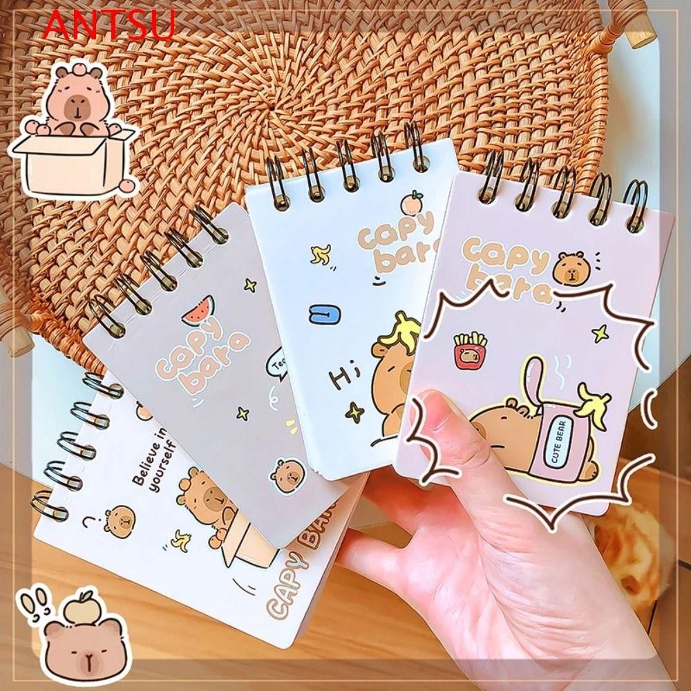 ANTSU Capybara Notebook, Cute Kawaii A7 Diary Notepad, Portable ...