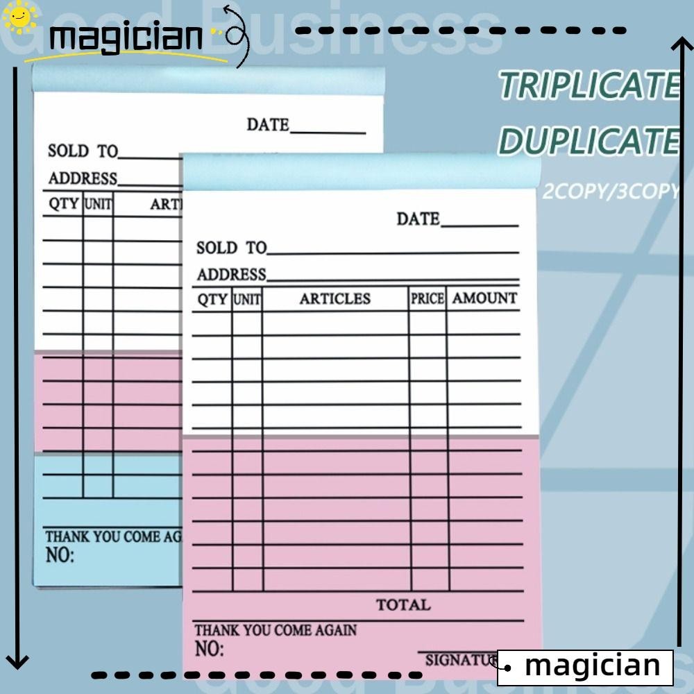 MAG 50/60Pages Receipt Paper, Carbonized 2/3 Copy Carbon Paper, 2 Sizes ...
