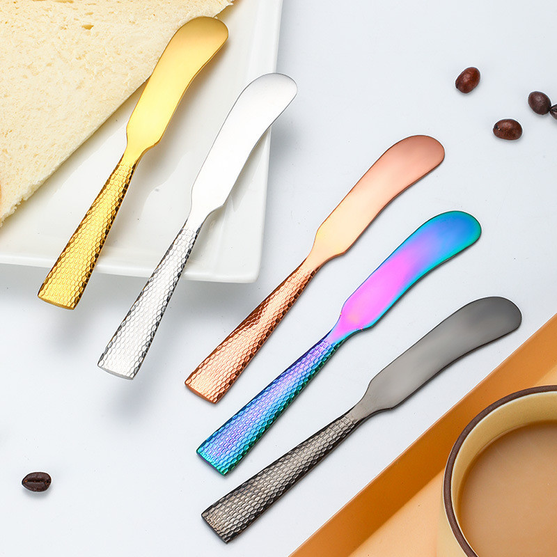 Oukeai304 Stainless Steel Cheese Knife Hammer Pattern Handle Breakfast ...