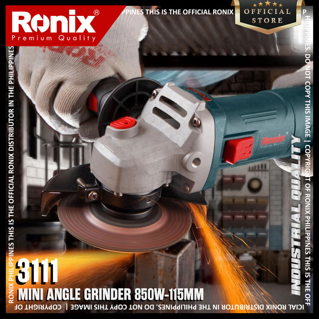 RONIX 3111 Mini Angle Grinder 850W 115mm (4.5inch) 12000 RPM Motor with ...