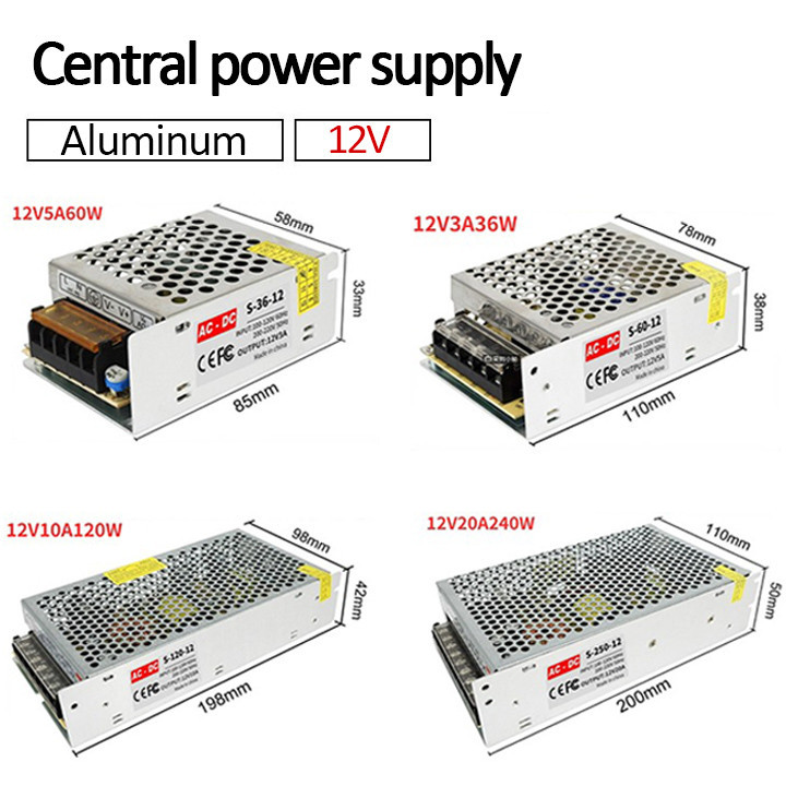 12V 2A 5A 10A 15A 20A Centralized Power Supply 12V 60W Power Adapt AC ...