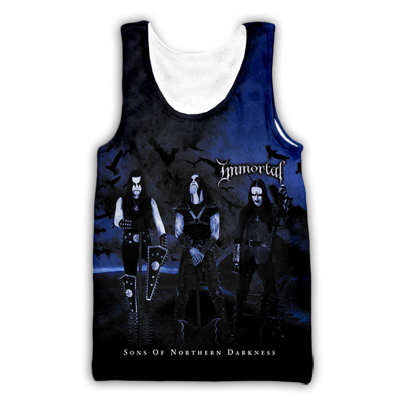 Immortal Band Tank Tops 3d Printing Sleeveless Tank Top Summer Casual O ...