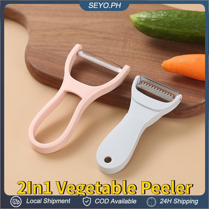 2In1 Vegetable Peeler Set Cabbage Fruit Carrot Slicer Peeler Grater ...