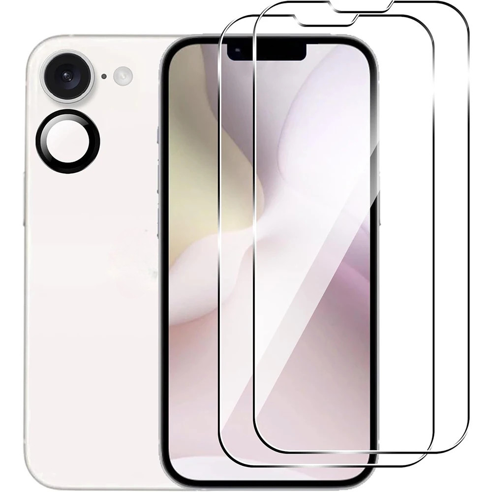 Front HD Clear Tempered Glass + Camera Lens Protector Cover Screen ...